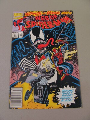 Web of Spider-Man #95 (1992) VF Marvel Comics Venom & Ghost Rider BIN ...