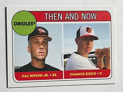 Cal Ripken Jr. Chance Sisco 2018 Topps Throwback Thursday TBT Then ...