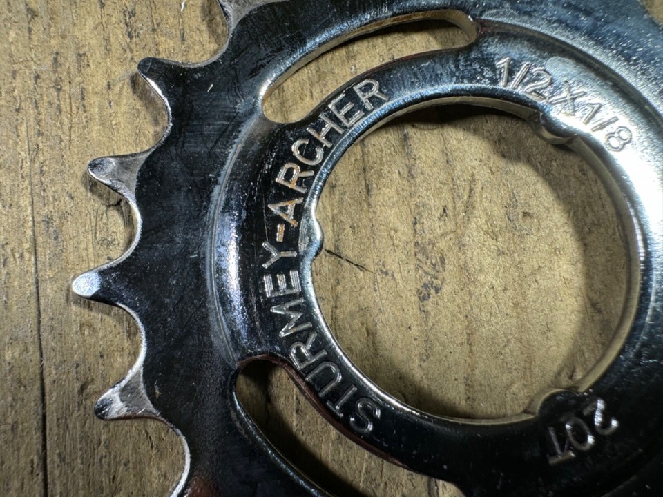 Sturmey Archer 20T Cog Gear Internal Geared Hub 3 Speed NOS 1/2 x 1/8 ...