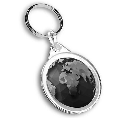 Keyring Circle - BW - Origami Polygonal Earth Planet Globe #43311 | eBay