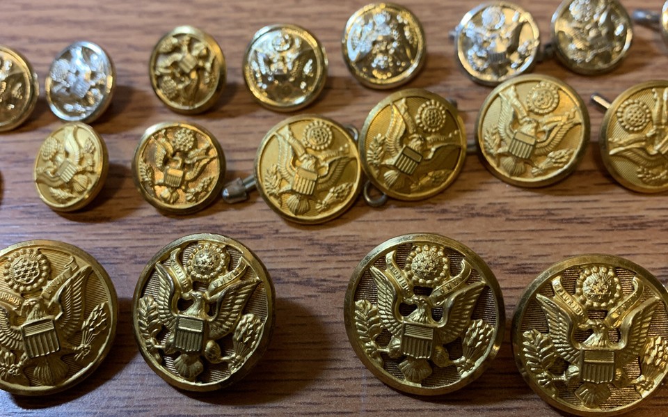 Vintage WWII US Army Military Uniform Buttons (Lot of 62) | eBay