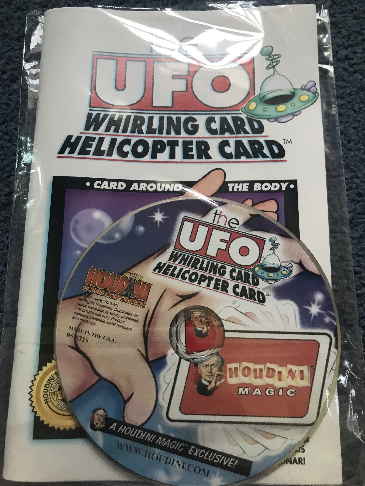 The UFO Whirling Card Helicopter Card Magic Tricks Houdini's Las Vegas ...