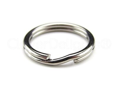Split Rings, 100 Silver Nickel Steel 15mm(9/16") Key Rings to Secure ...