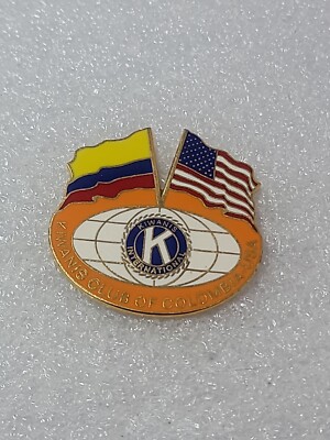 Kiwanis International Club of Colombia - USA Flags Globe Enamel Full ...