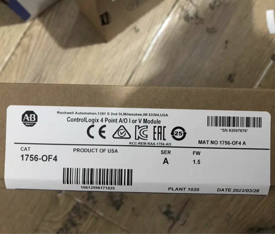 2022 New Factory Sealed AB 1756-OF4 SER A ControlLogix 4 Pt A/O I or V ...