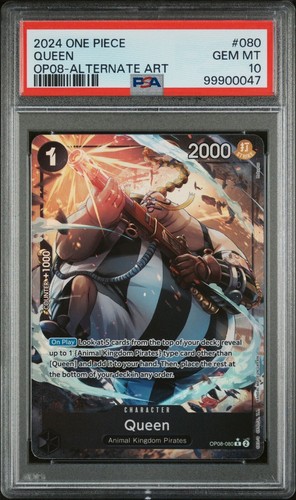 One Piece - Queen - OP08-080 RARE Alt Art - Two Legends - English PSA ...