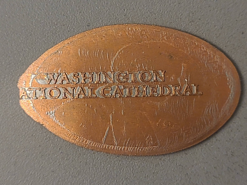 RETIRED Washington National Cathedral Elongated Smashed Pressed Penny ...
