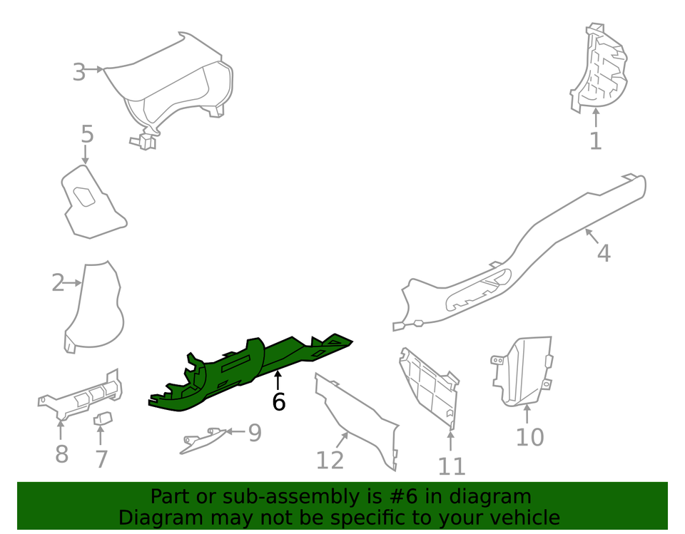 Genuine Nissan Lower Panel 68106-6CA0B | eBay