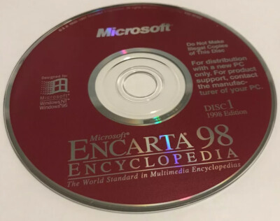 MICROSOFT ENCARTA 98 DELUXE ENCYCLOPEDIA 2 CDS FOR WINDOWS NT 95 DISCS ONLY #86A | eBay