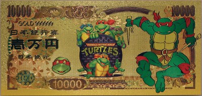 Raphael Teenage Mutant Ninja Turtles ¥ TMNT Novelty 24K Gold Foil ...