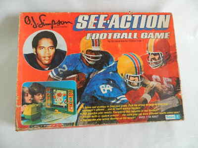 Vintage 1973 See-Action Football Game O.J. Simpson by General Mills USA ...