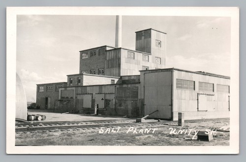 Salt Plant—Unity Saskatchewan RPPC Rare Vintage Photo Factory—Drums ...