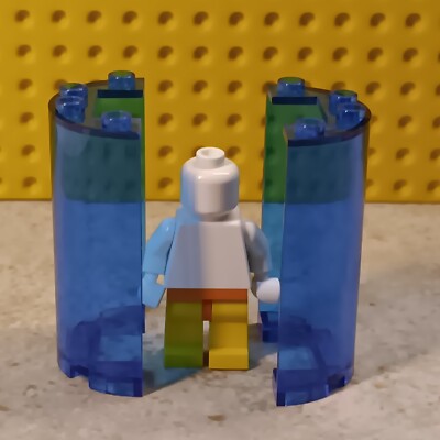 LEGO Curved Window Dark Blue Translucent Clear 2x4x5 Lot of 2 Cylinder ...