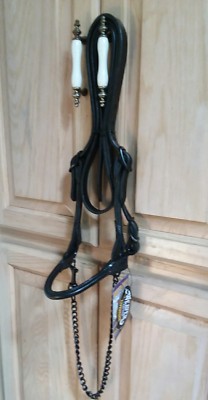 Weaver Leather Black Magic Slimline Show Cow Halter medium 90-0603 | eBay