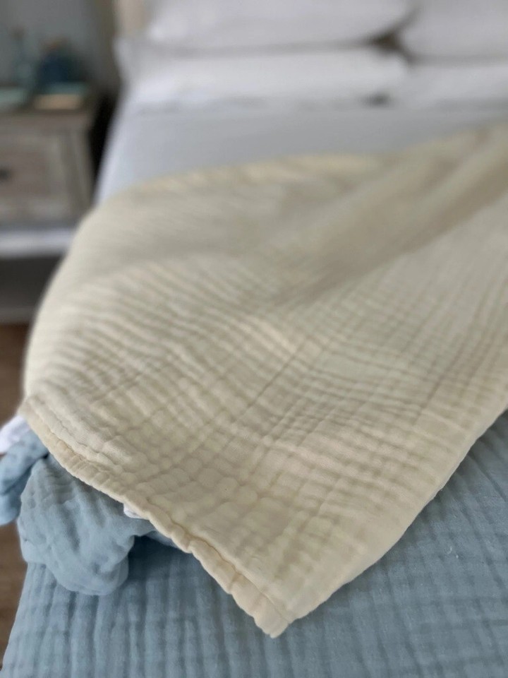 NWT Southern Living Full Queen Simplicity Collection Waffle Gauze Bed ...