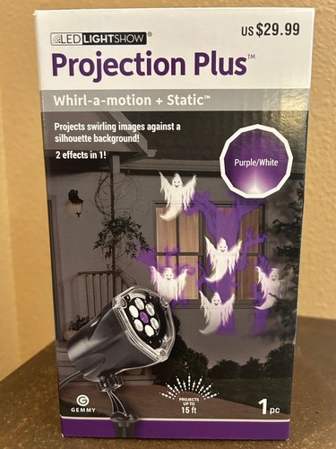 Ghost Projector Purple & White Projection Plus motion & static w/stake ...