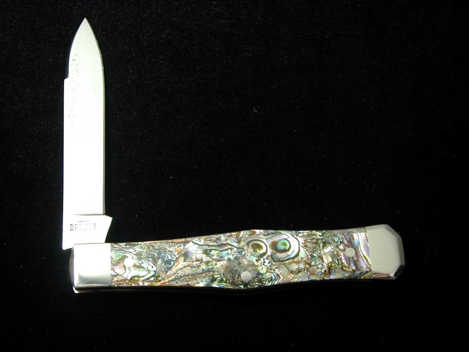 TITUSVILLE CUTLERY GENUINE PAUA ABALONE LEXINGTONIAN COFFIN JACK KNIFE ...