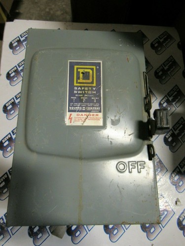 Square D D322N Disconnect Series E1 60 Amp 240 Volt 3P4W Fusible ...