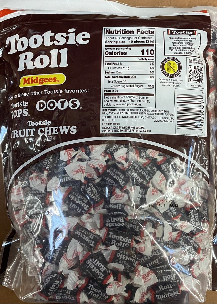 Tootsie Roll Midgees Calories