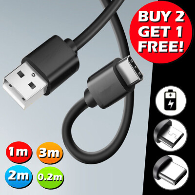 Heavy Duty USB Charger Charging Lead 0.25M To 3M Data Long Android ...