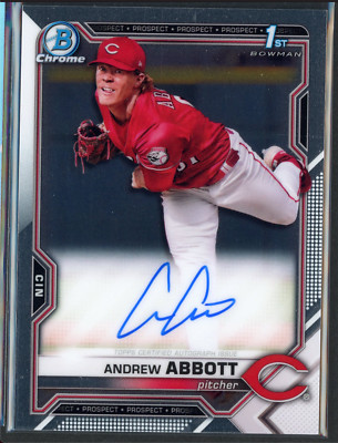 2021 BOWMAN DRAFT CHROME ANDREW ABBOTT RC ROOKIE AUTO AUTOGRAPH REDS | eBay