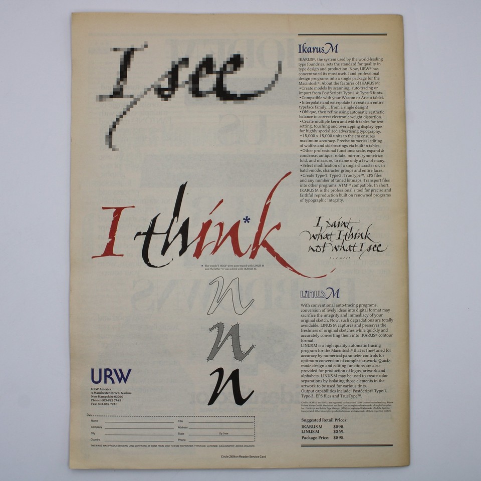 U&LC Upper and Lower Case Typography Magazine Vol 19 No 3 Fall 1992 | eBay