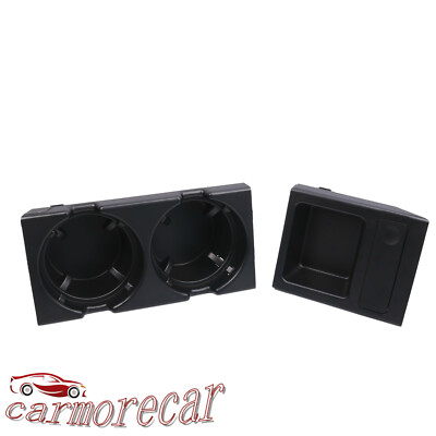 Front Black Center Console Drink Cup Holder & Coin Holder Fits BMW E46 ...
