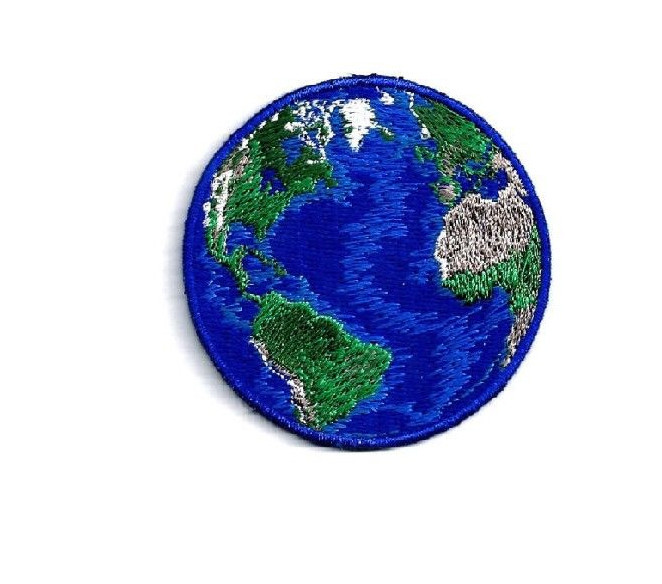 Earth - World - Planet - Earth Day - Nature - Embroidered Iron On Patch ...