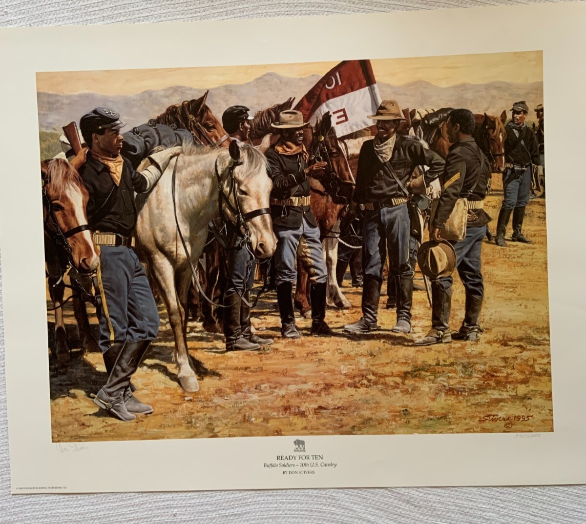 "READY FOR TEN" (Buffalo Soldiers) Don Stivers Signed Limited Edition ...