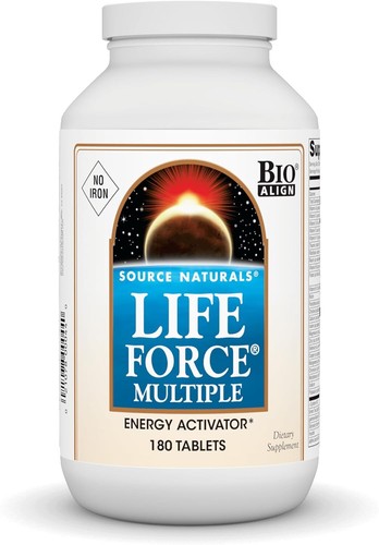 Source Naturals Life Force Multiple, No Iron, Enegry 180 Count (Pack of ...