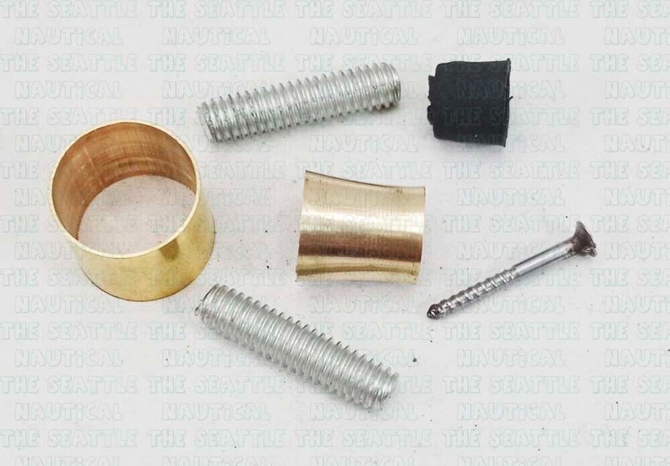 Handmade Parts Of Walking Stick Cane Brass collar & Stud, Rubber Tip ...