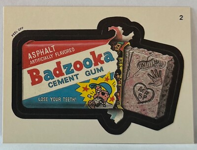 1991 Topps Wackey Packages Sticker #2 Bazooka Cement Gum NS2 | eBay