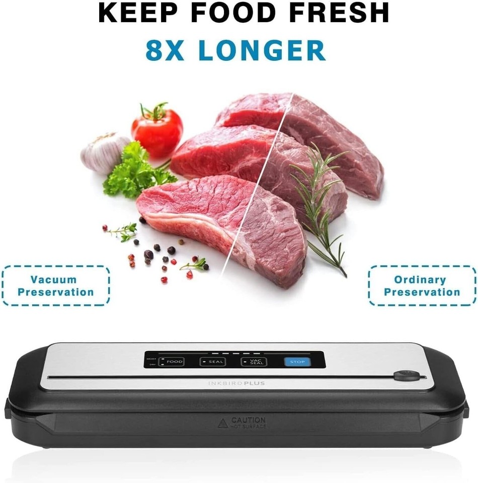 Automatic Vacuum Sealer Machine with Built-in Cutter - Stainless Steel ...