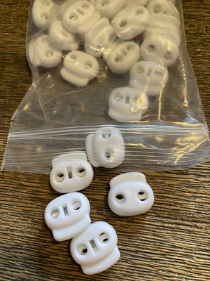 Double Toggle Spring Loaded Round Stop Slide Cord Locks End Lot Of 25 ...