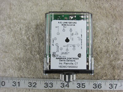 Warrick Controls Gems 16MC1M0002 Direct 26KΩ 11-Pin 120V Coil Control ...