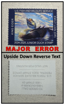 #JDS32 2024 - Junior Duck Stamp **EMILY LIAN** MNH **Rare Major ...
