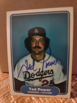 Ted Power Autographed 1982 Fleer Signed Baseball Card #17 Los Angeles ...