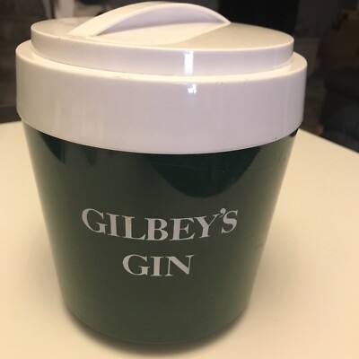 Vintage Gilbey’s Gin Ice Bucket Made By Stewart England Man Cave, Pub ...