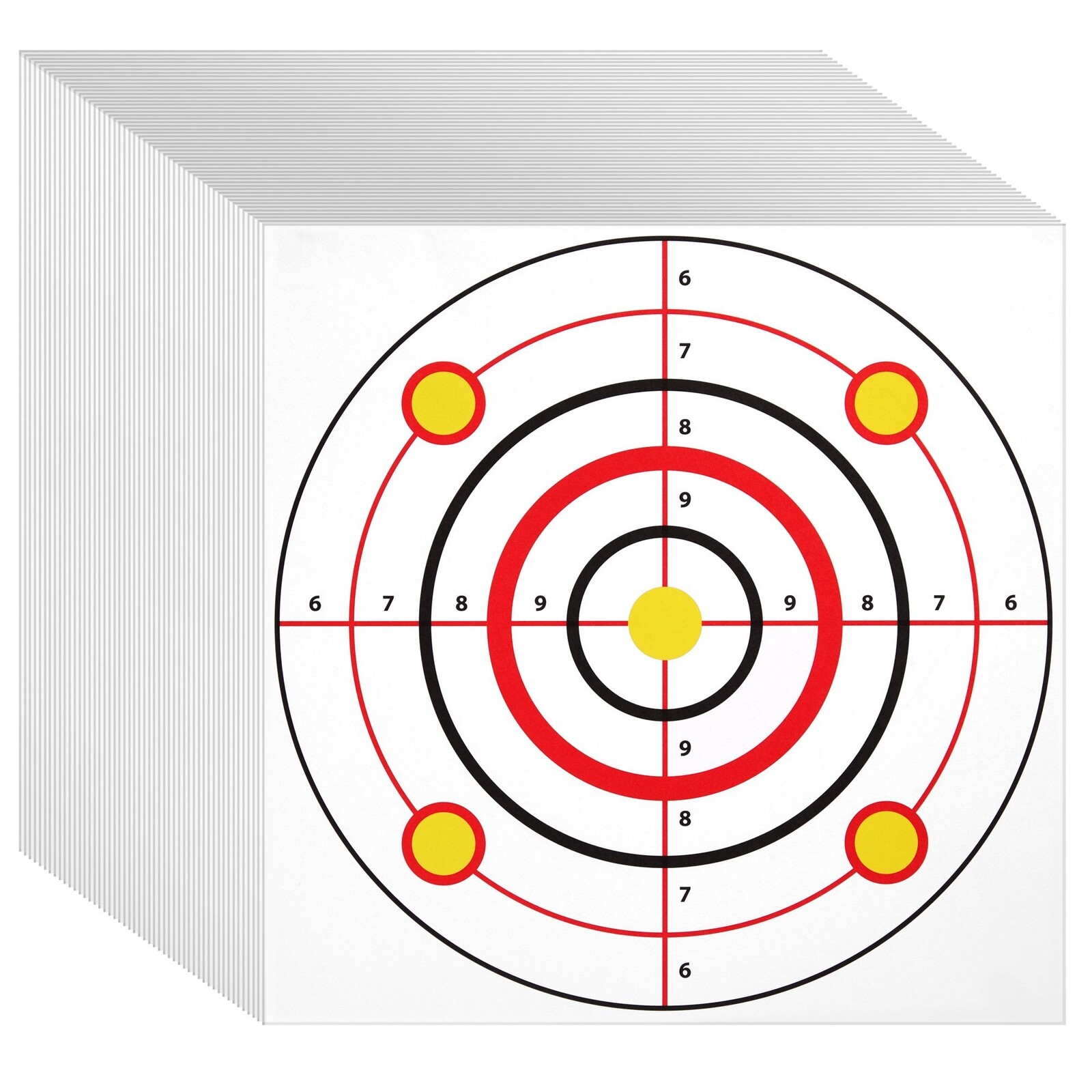 50 Sheets Bullseye Paper Shooting Targets for Firearms Range Practice ...