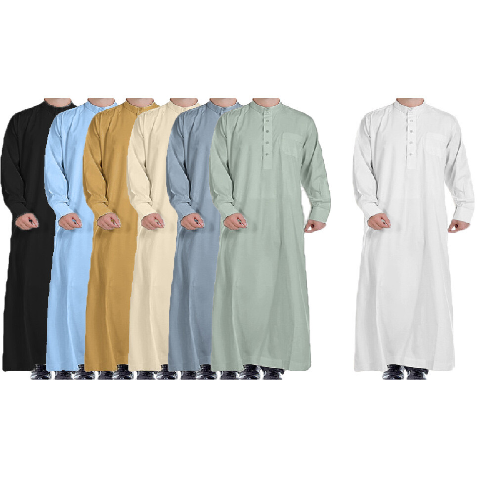 Luxury Colour Uae SAUDI Thobe Jubba Mens Qatar World Cup Gown Robe ...