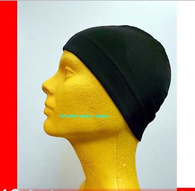 black spandex Dome Hat skull BIKER football Helmet LINER sports Beanie ...