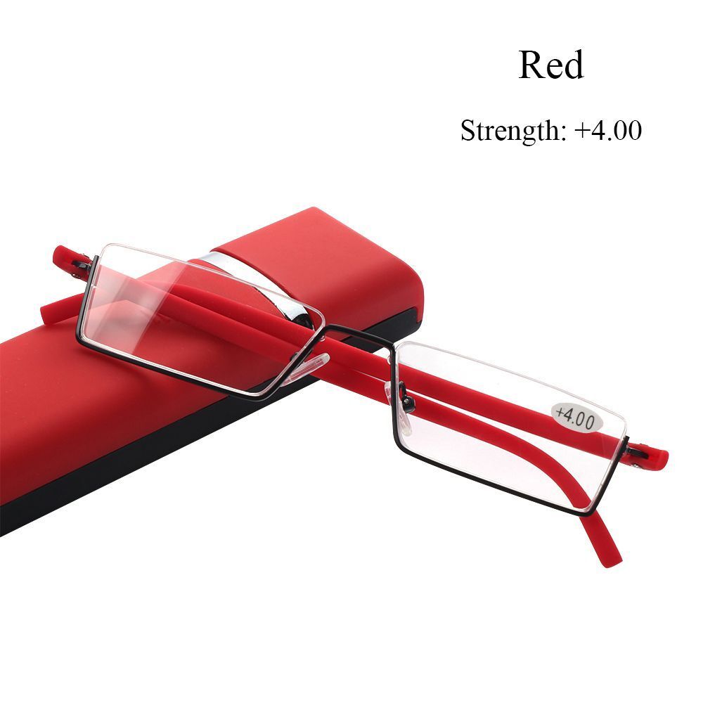 Unisex Portable TR90 Reading Glasses Reader Eyeglasses Half Frame Semi ...