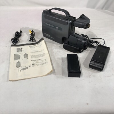 Sharp VL-L64U SlimCam Black VHS Film Handheld Camcorder With Bag ...