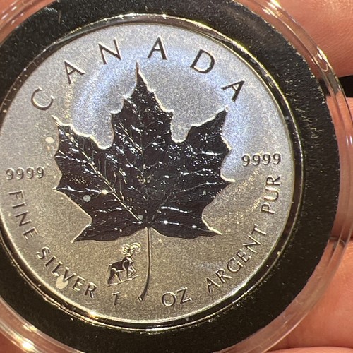(1) 2015 Canada $5 1oz 9999 Silver Maple Leaf Lunar *SHEEP PRIVY* Rev ...