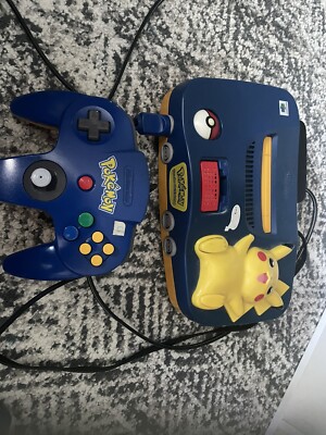 Nintendo 64 Pokemon Edition Video Game Console - Blue/Yellow ...
