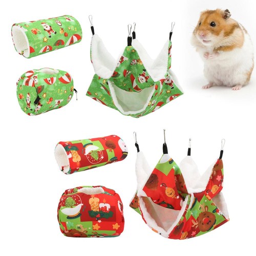 3pcs Guinea Pig Cage Hammock Set Hanging Tunnel Hammock for Rat Ferret ...
