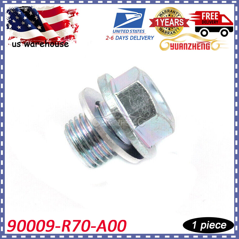 Oil Drain Sump Bolt Plug 90009-R70-A00 For Honda Civic MK3 MK5 MK7 ...
