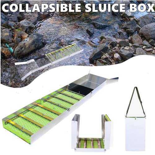 50" Gold Mining Sluice Box for Gold Folding Aluminum Sluice Box with ...