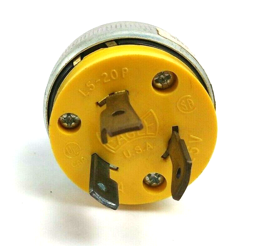 20 Amp 125 Volt Male Twist Lock 3 Wire Power Cord Plug Eagle L5-20P | eBay