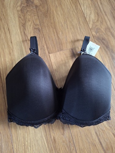 Royce Georgia Black Mastectomy Lace Detail Support Bra Non-wired 40F ...